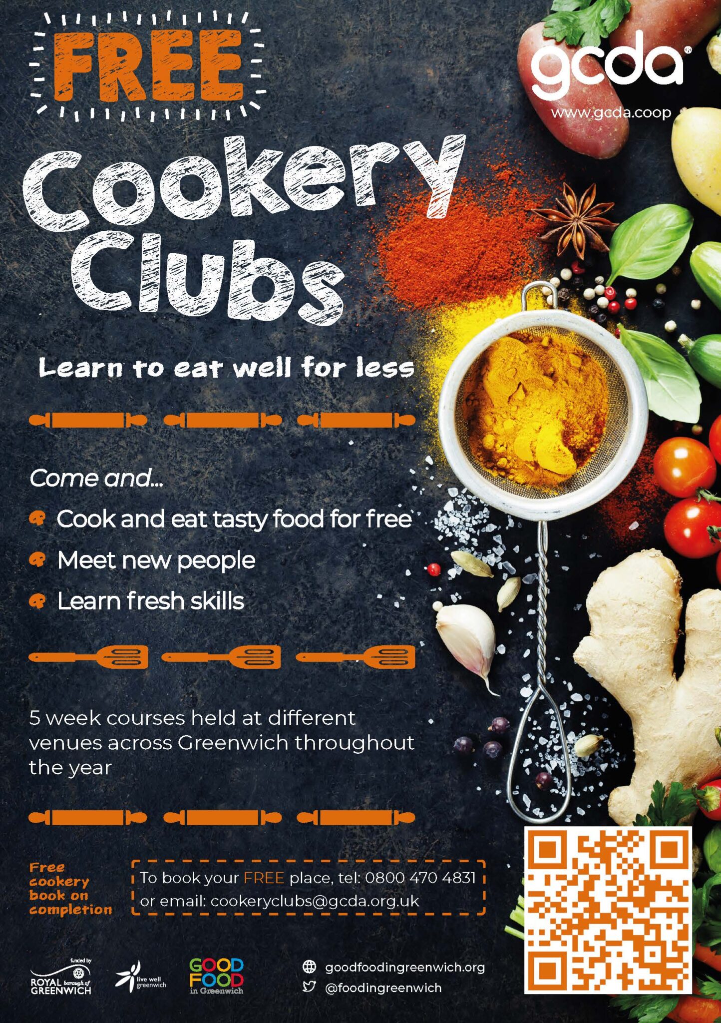 Free Greenwich Cookery Clubs - Healthy eating on a small budget.